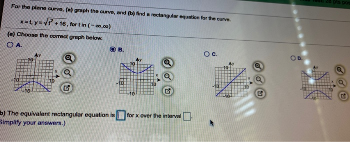 Solved find the rectangular equation for the graph and graph | Chegg.com
