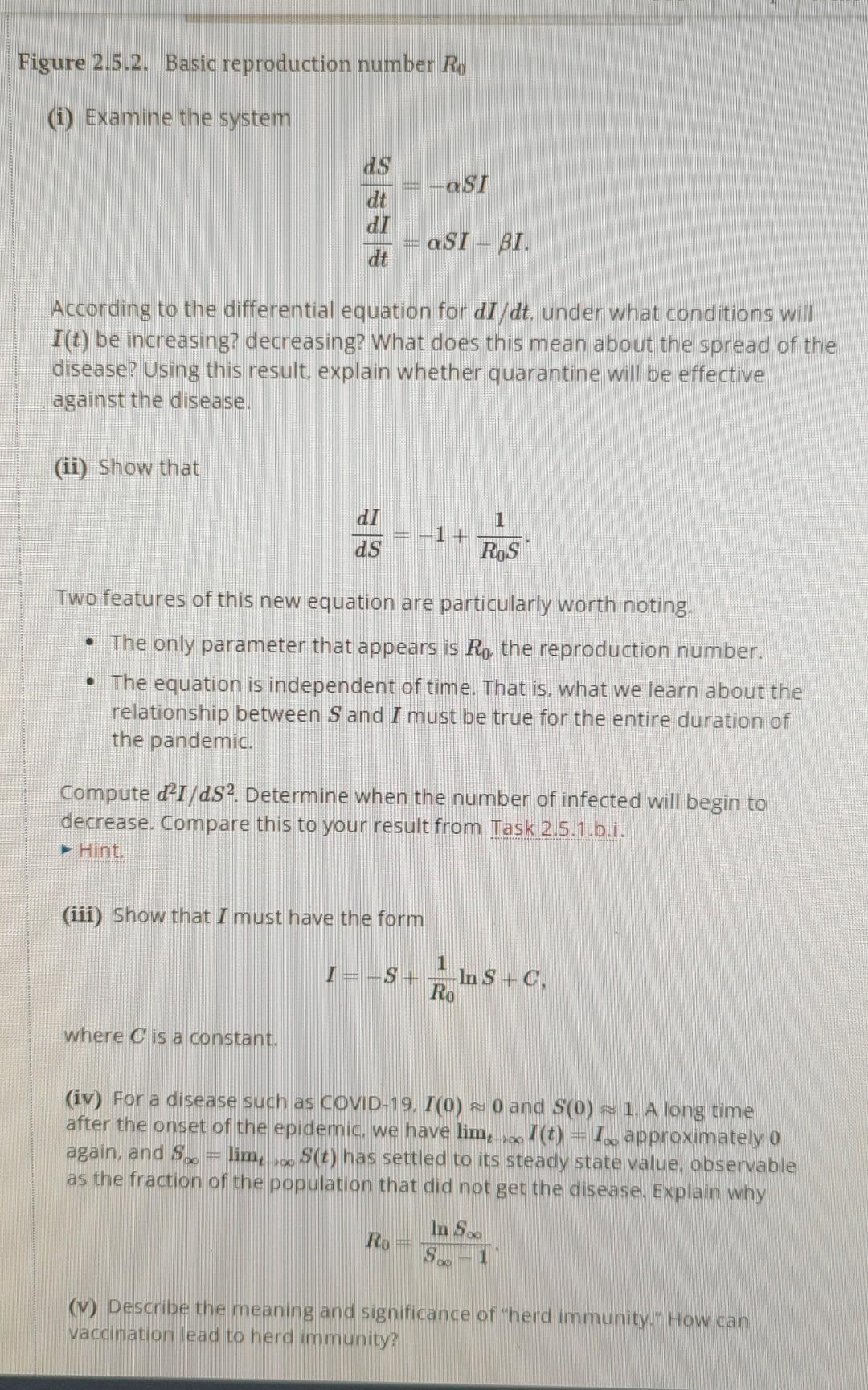 Solved Figure 2.5.2. Basic reproduction number Ro (i) | Chegg.com