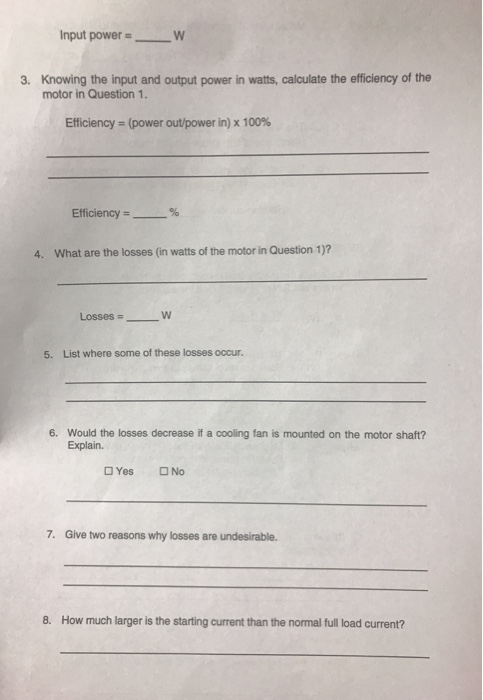 REVIEW QUESTIONS 1. Calculate the mechanical output | Chegg.com