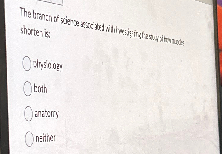 Solved The branch of science associated with investigating | Chegg.com