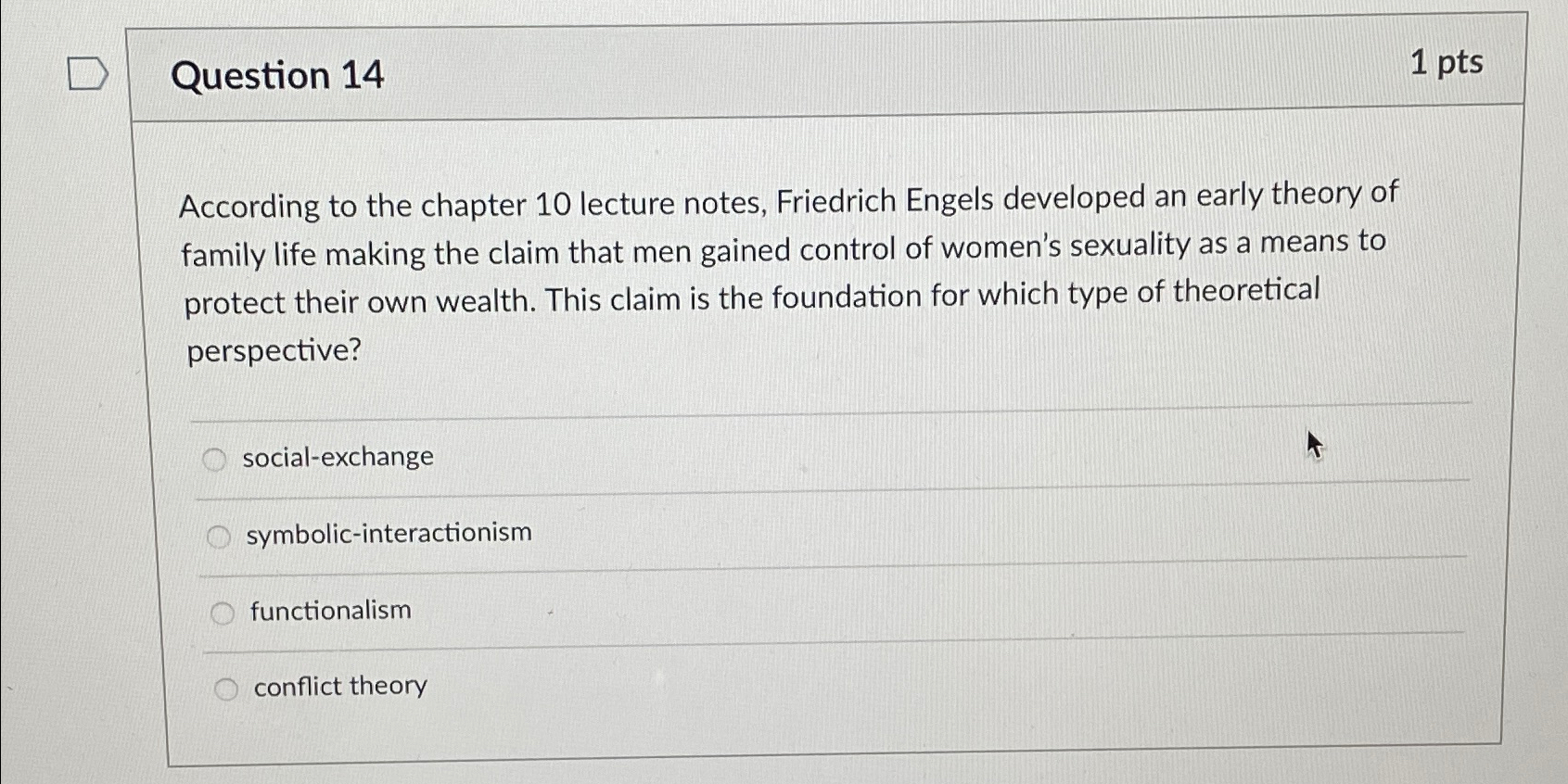 Solved Question 141 ﻿ptsAccording to the chapter 10 ﻿lecture | Chegg.com