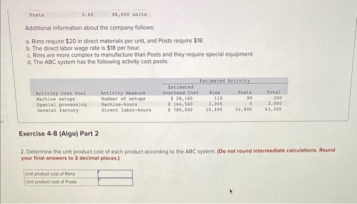 Solved Required information Exercise 4-8 (Algo) Computing | Chegg.com