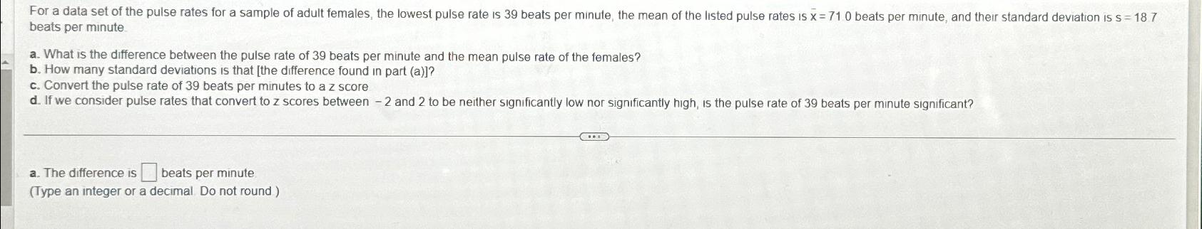 Solved beats per minutea. ﻿What is the difference between | Chegg.com