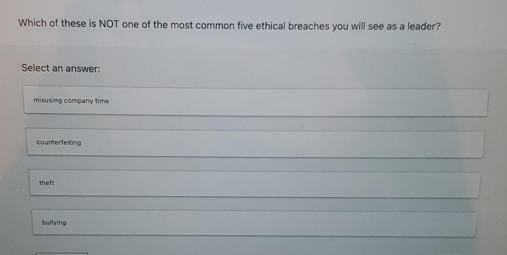 Solved Which of these is NOT one of the most common five | Chegg.com