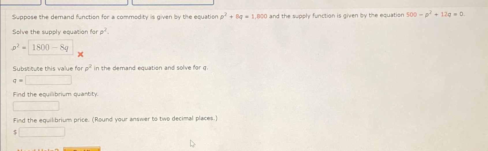Solved Suppose the demand function for a commodity is given | Chegg.com