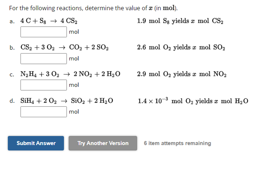 Solved For the following reactions, determine the value of | Chegg.com
