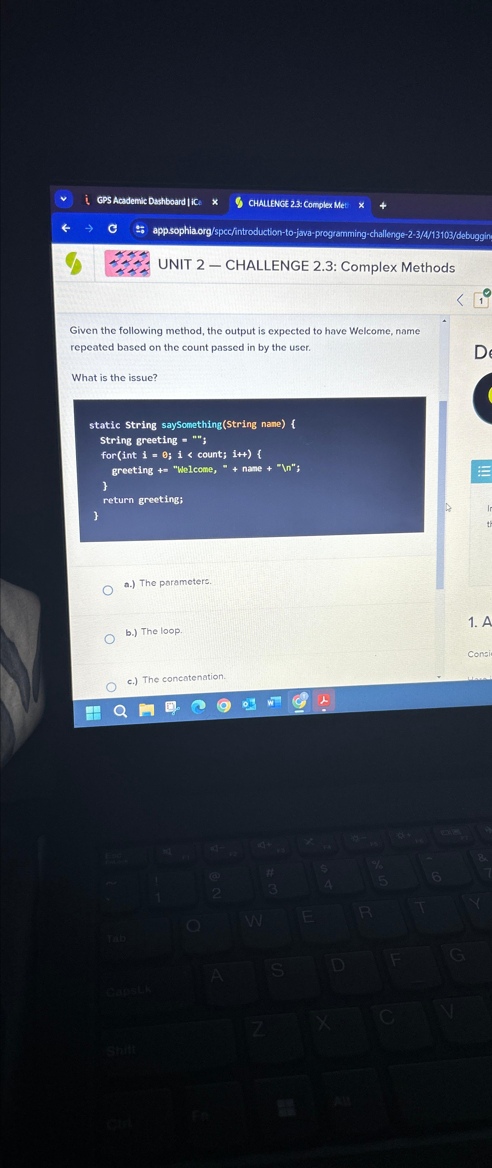 Solved GPS Academic Dashboard ticCHALLENGE 2.3: Complex | Chegg.com