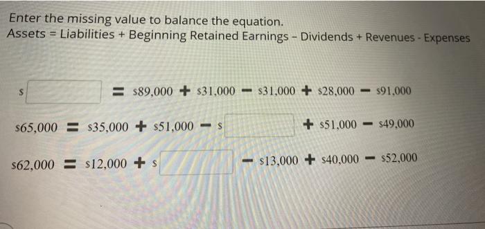 Solved Enter the missing value to balance the equation. | Chegg.com