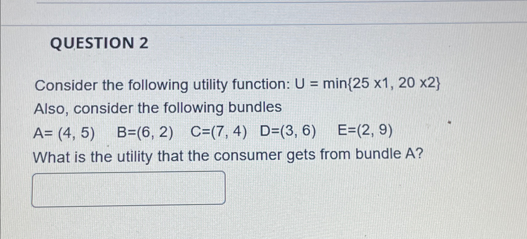 Solved QUESTION 2Consider the following utility function: | Chegg.com Solved QUESTION 2Consider the following utility function: | Chegg.com