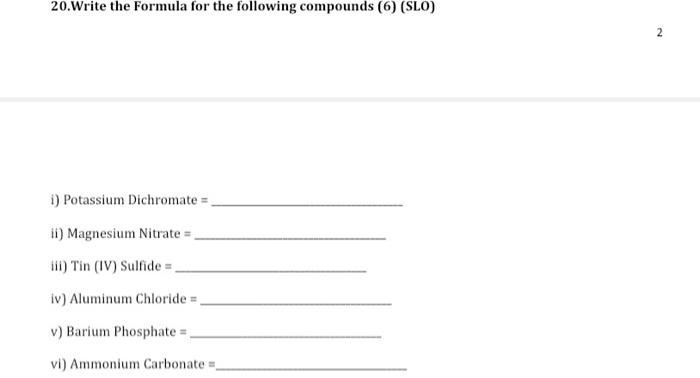 Solved 19.Write the Names for the following compounds, Use | Chegg.com