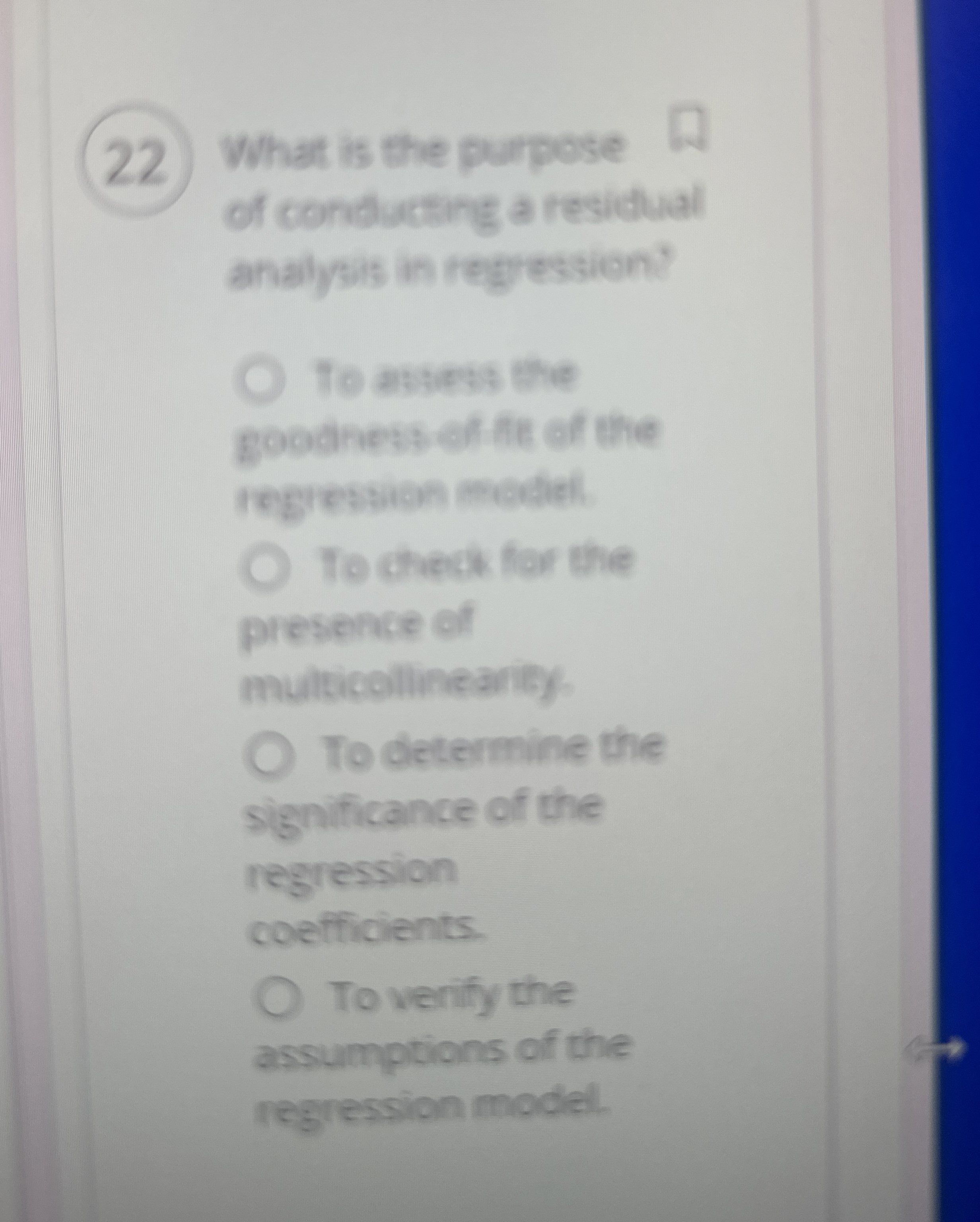 Solved What is the purpose of conducting a residual analysis | Chegg.com