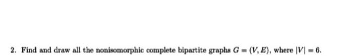 Solved 2. Find and draw all the nonisomorphic complete | Chegg.com