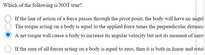 Solved What Will Happen To An Object If The Total Torque