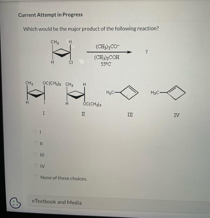 Solved What is the major product of the following reaction? | Chegg.com
