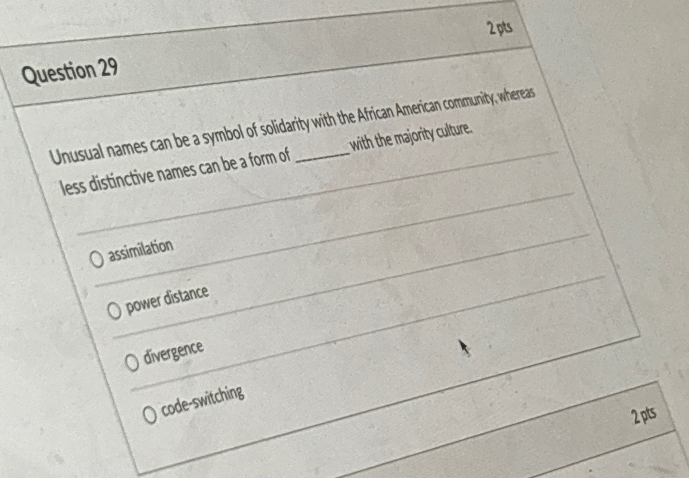Solved 20tsQuestion 29Unusual names can be a symbol of | Chegg.com