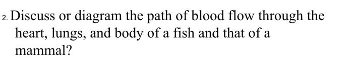 Solved 2. Discuss or diagram the path of blood flow through | Chegg.com