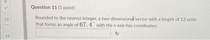 Solved Rounded to the nearest integer, a two-dimensional | Chegg.com