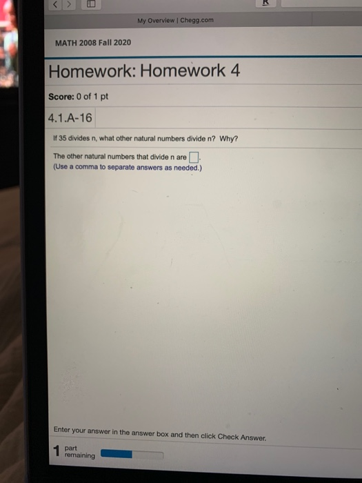 Solved My Overview Chegg.com MATH 2008 Fall 2020 Homework: | Chegg.com
