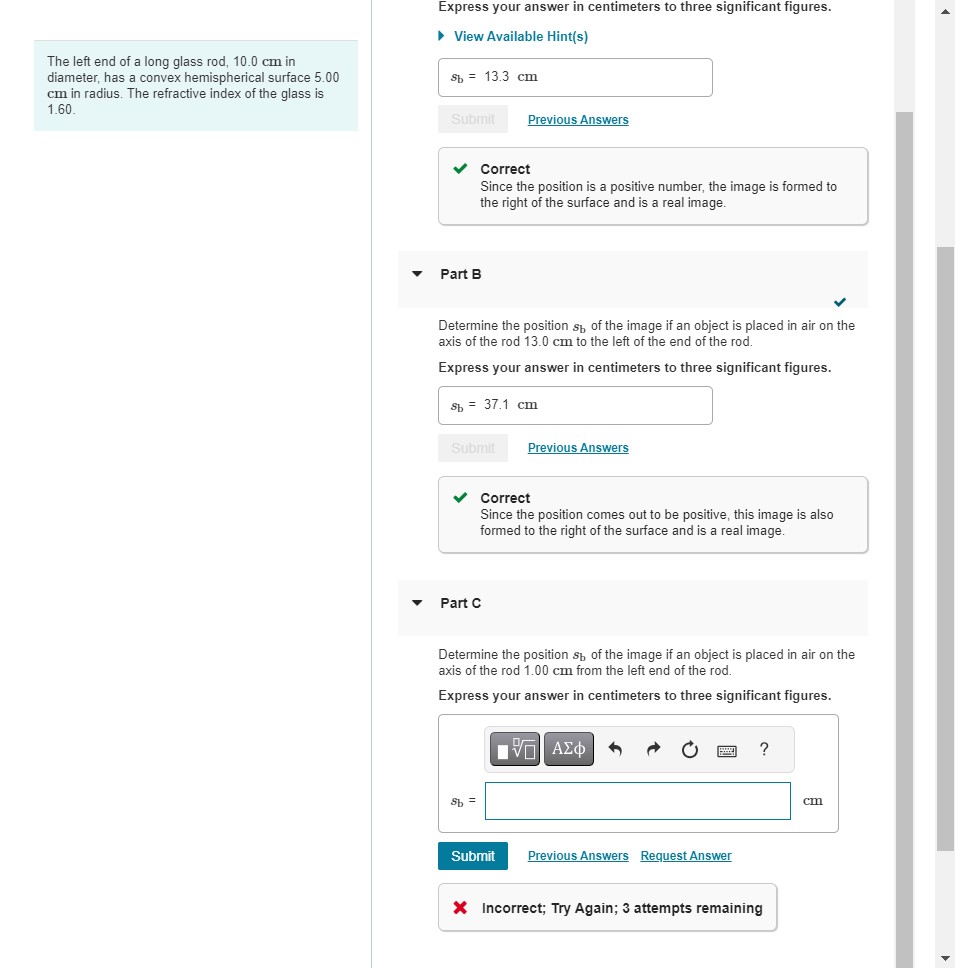 Solved Express your answer in centimeters to three | Chegg.com