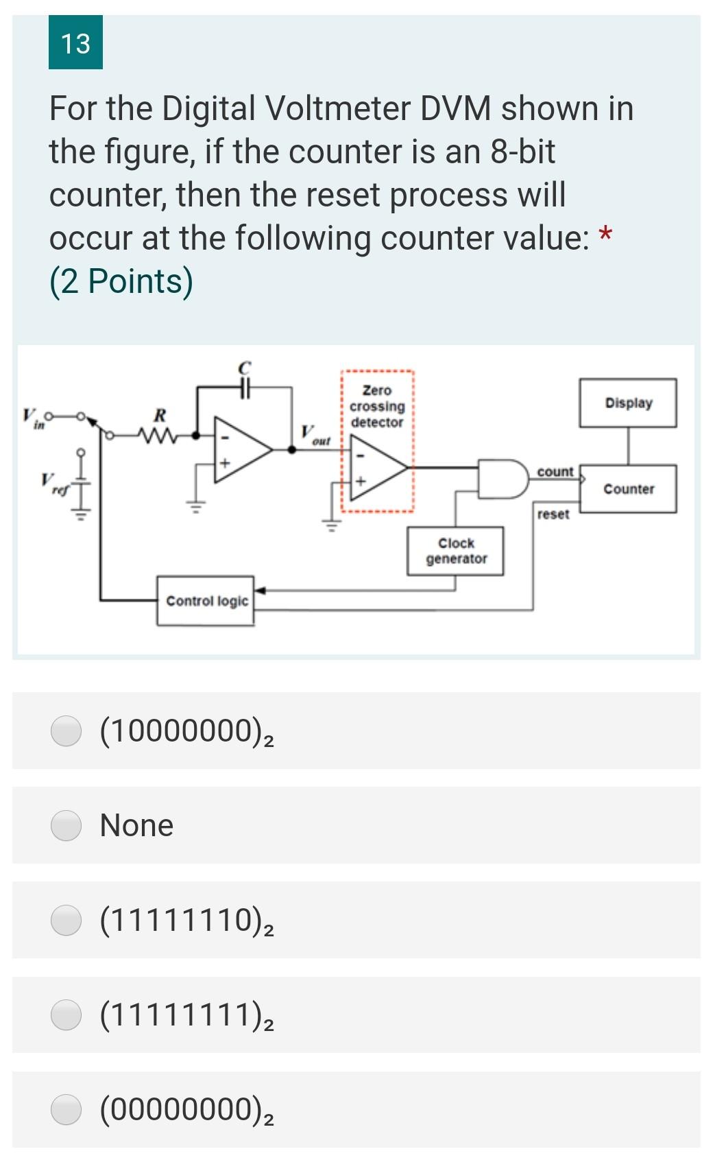 Solved 13 For the Digital Voltmeter DVM shown in the figure, | Chegg.com
