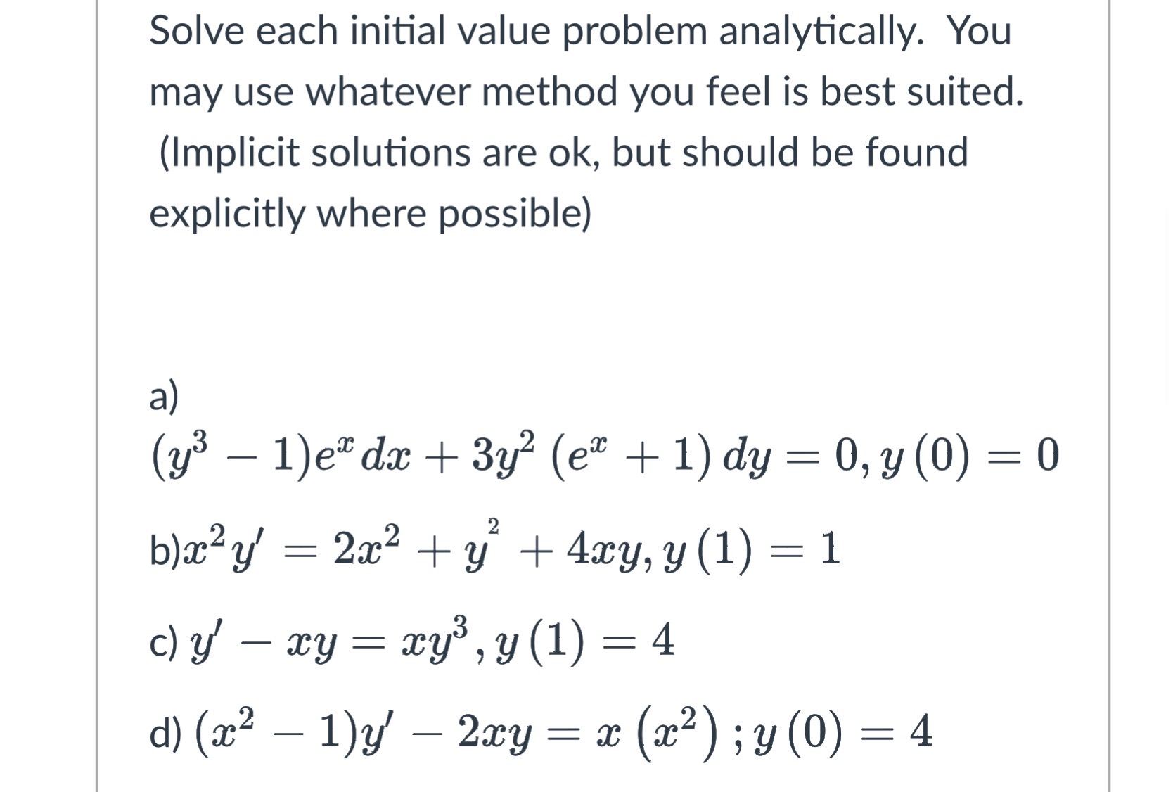 Solved Solve each initial value problem analytically. Youmay | Chegg.com