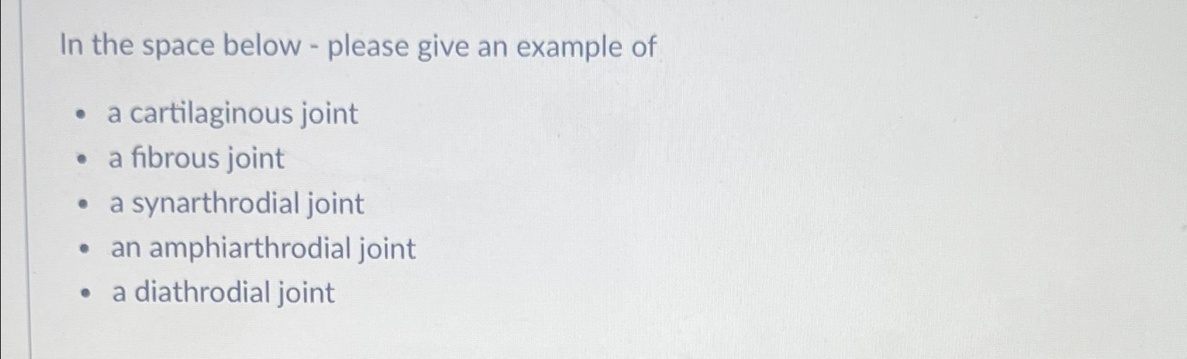 Solved In the space below - ﻿please give an example ofa | Chegg.com