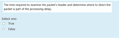 Solved The time required to examine the packet's header and | Chegg.com