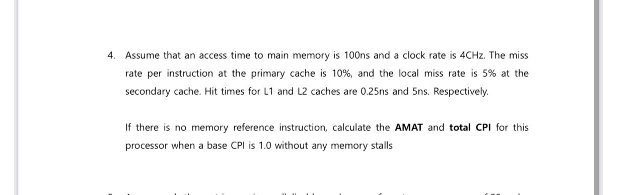 Solved Assume that an access time to main memory is 100ns | Chegg.com