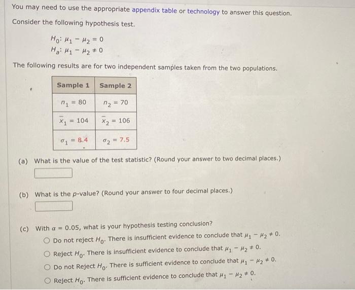 Solved You may need to use the appropriate appendix table or | Chegg.com