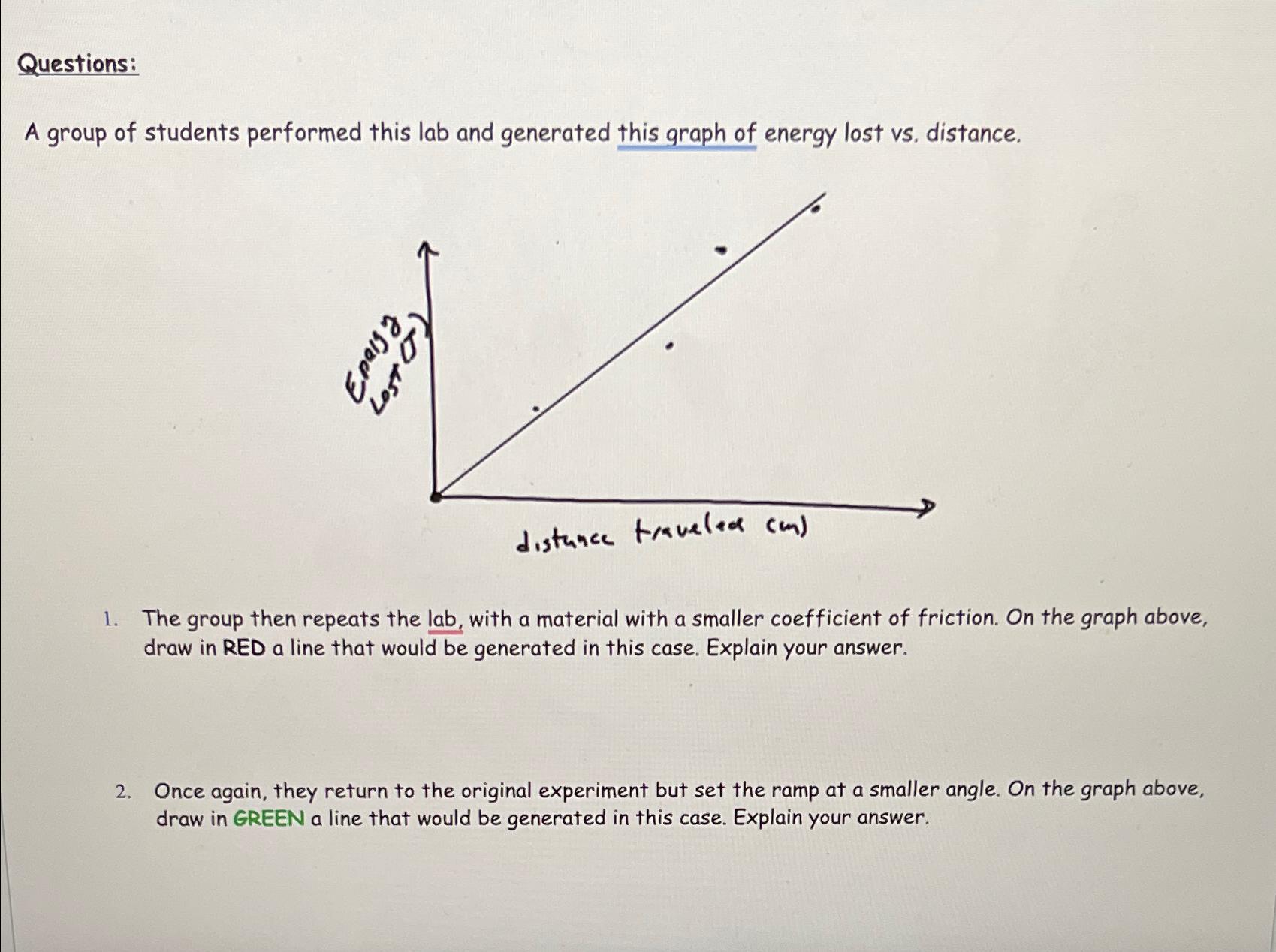 Solved Questions:A group of students performed this lab and | Chegg.com