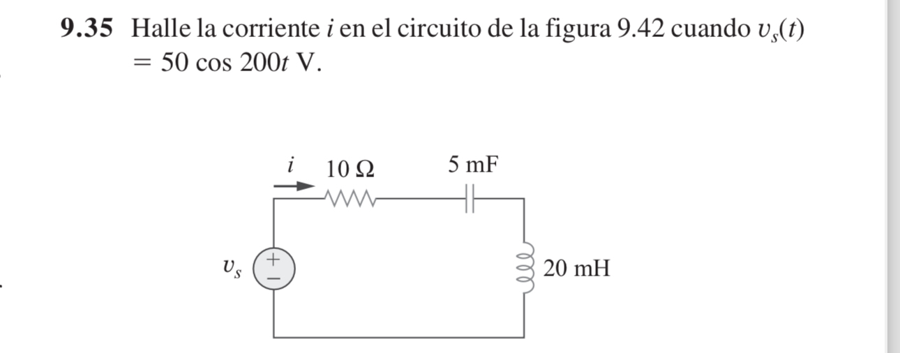 Solved 9.35 ﻿Halle la corriente i ﻿en el circuito de la | Chegg.com