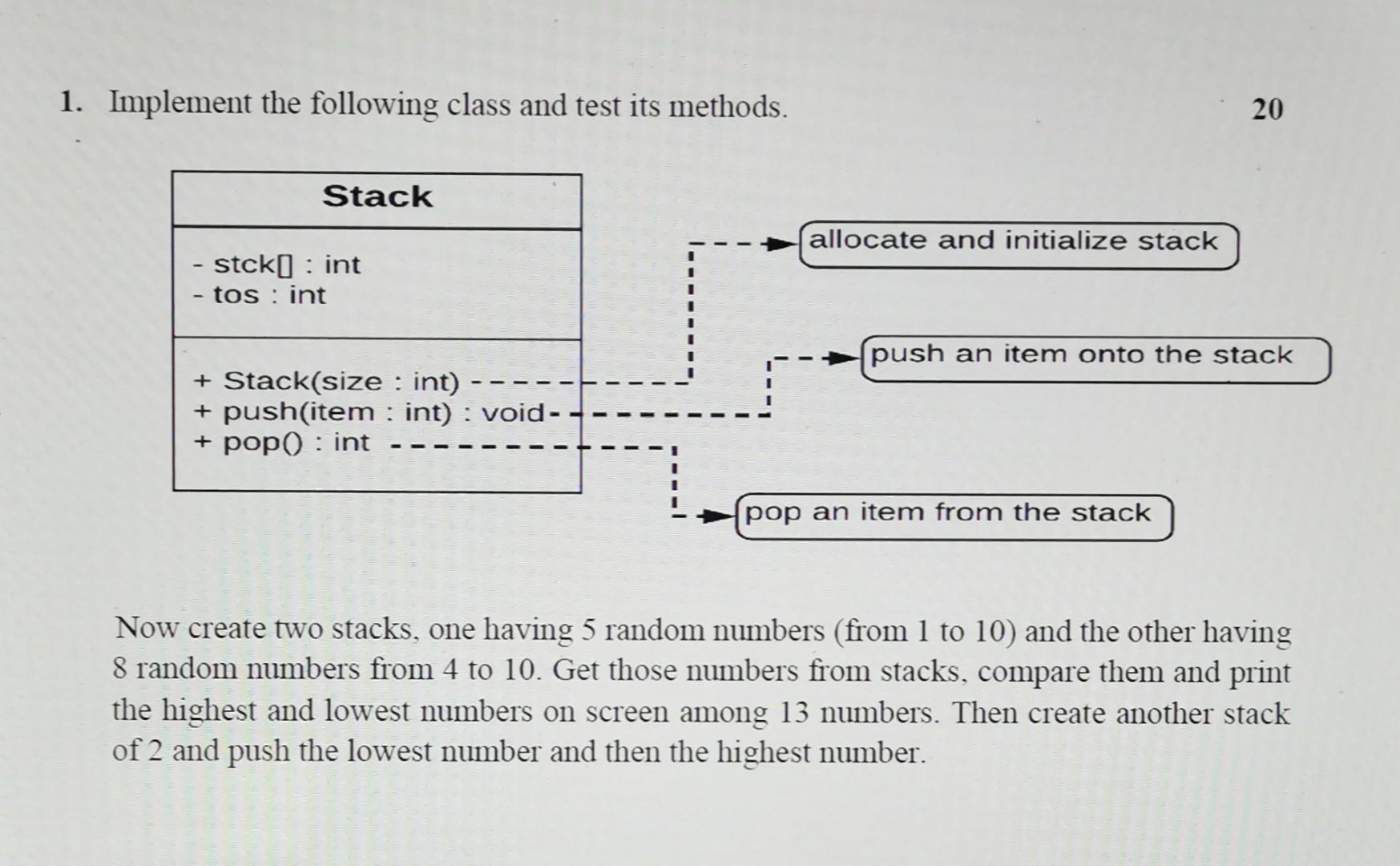 Solved 1. Implement the following class and test its | Chegg.com
