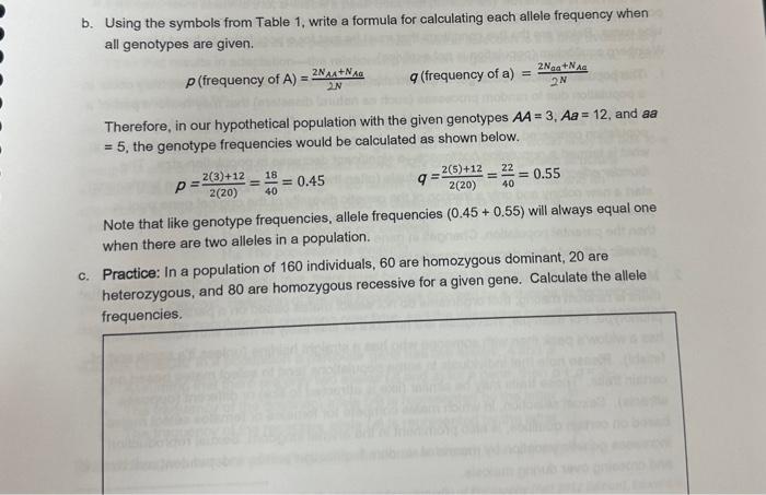 Solved b. Using the symbols from Table 1, write a formula | Chegg.com