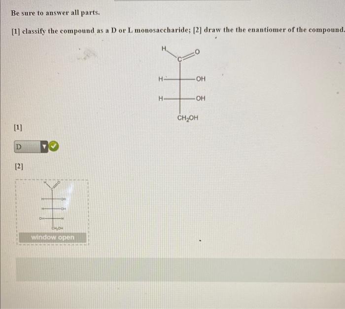 Solved Be sure to answer all parts. [1] classify the | Chegg.com