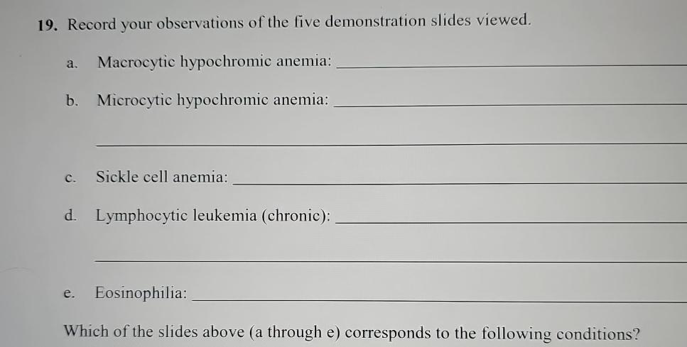 Solved Record your observations of the five demonstration | Chegg.com