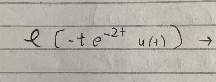 Solved (−te−2tu(t))→ | Chegg.com
