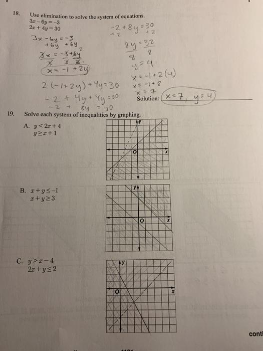 Solved Help me check my math exam please. There are a few | Chegg.com