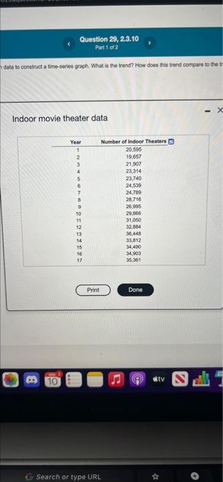 Solved Give below are the numbers of indoor movie theaters, | Chegg.com