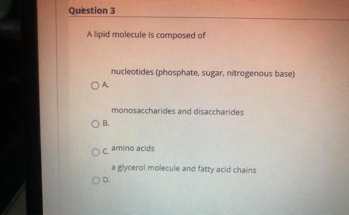 Solved Question 1 Which Macromolecule Is Used To Store