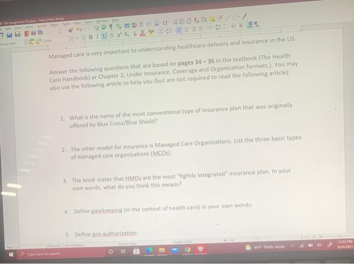 Solved 16 A 2. W 99-20T120LEI DEBIUS XX, Y. Managed care is | Chegg.com