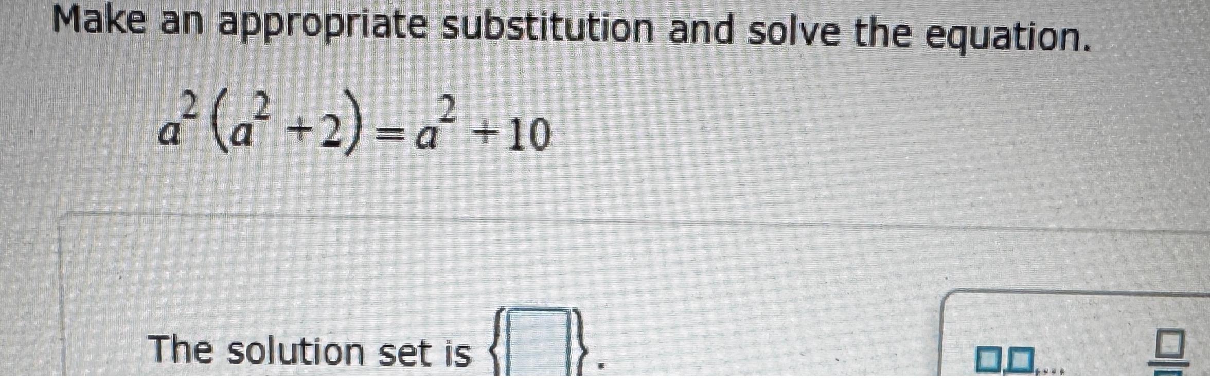 Make an appropriate substitution and solve the | Chegg.com