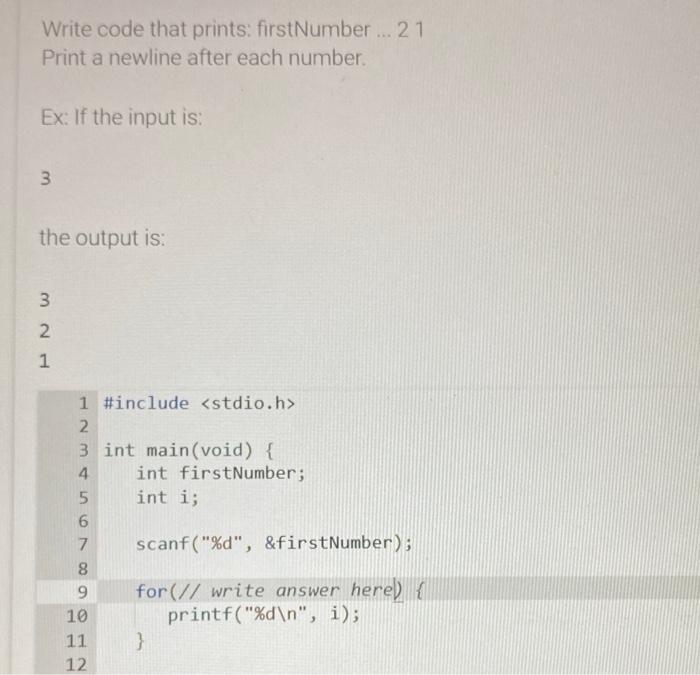 Solved Write code that prints: firstNumber... 21 Print a | Chegg.com