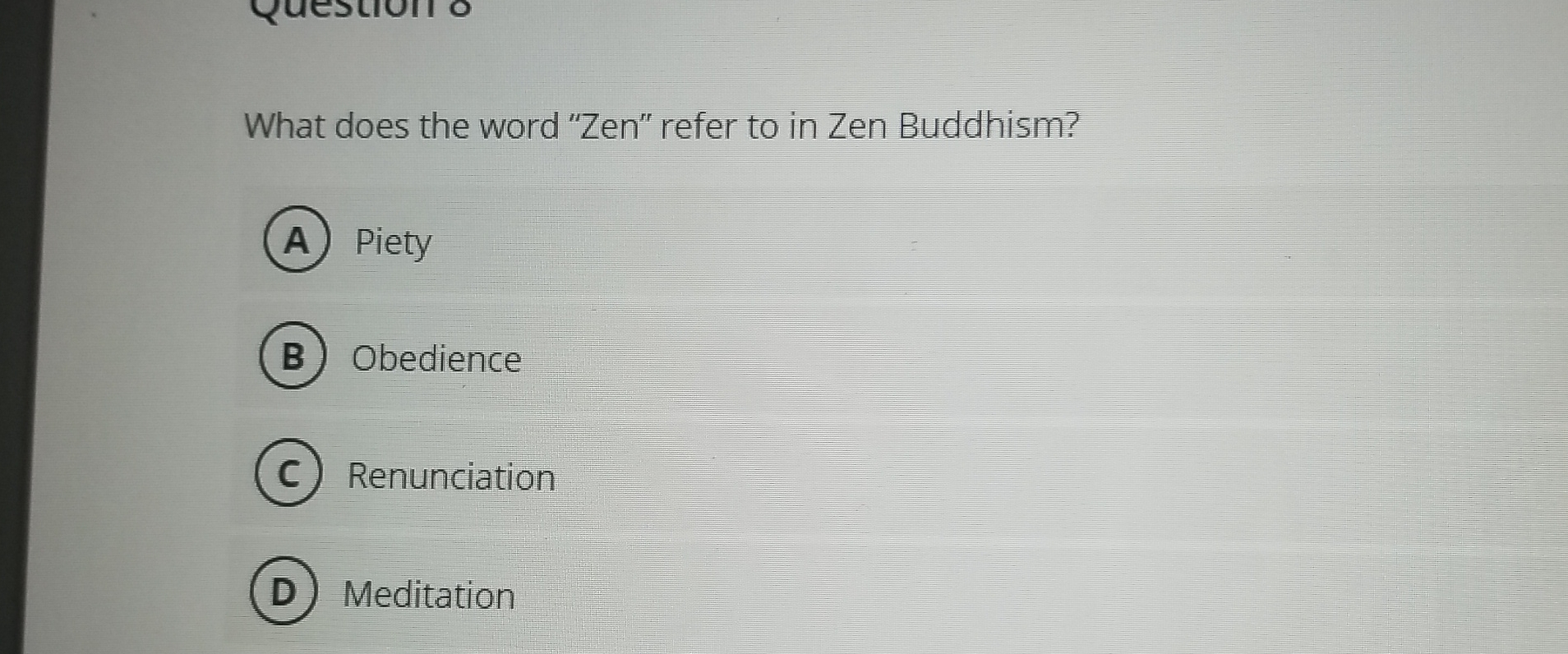 Solved What does the word "Zen" refer to in Zen | Chegg.com