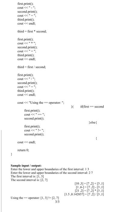 Solved Interval arithmetic operations can be defined on | Chegg.com