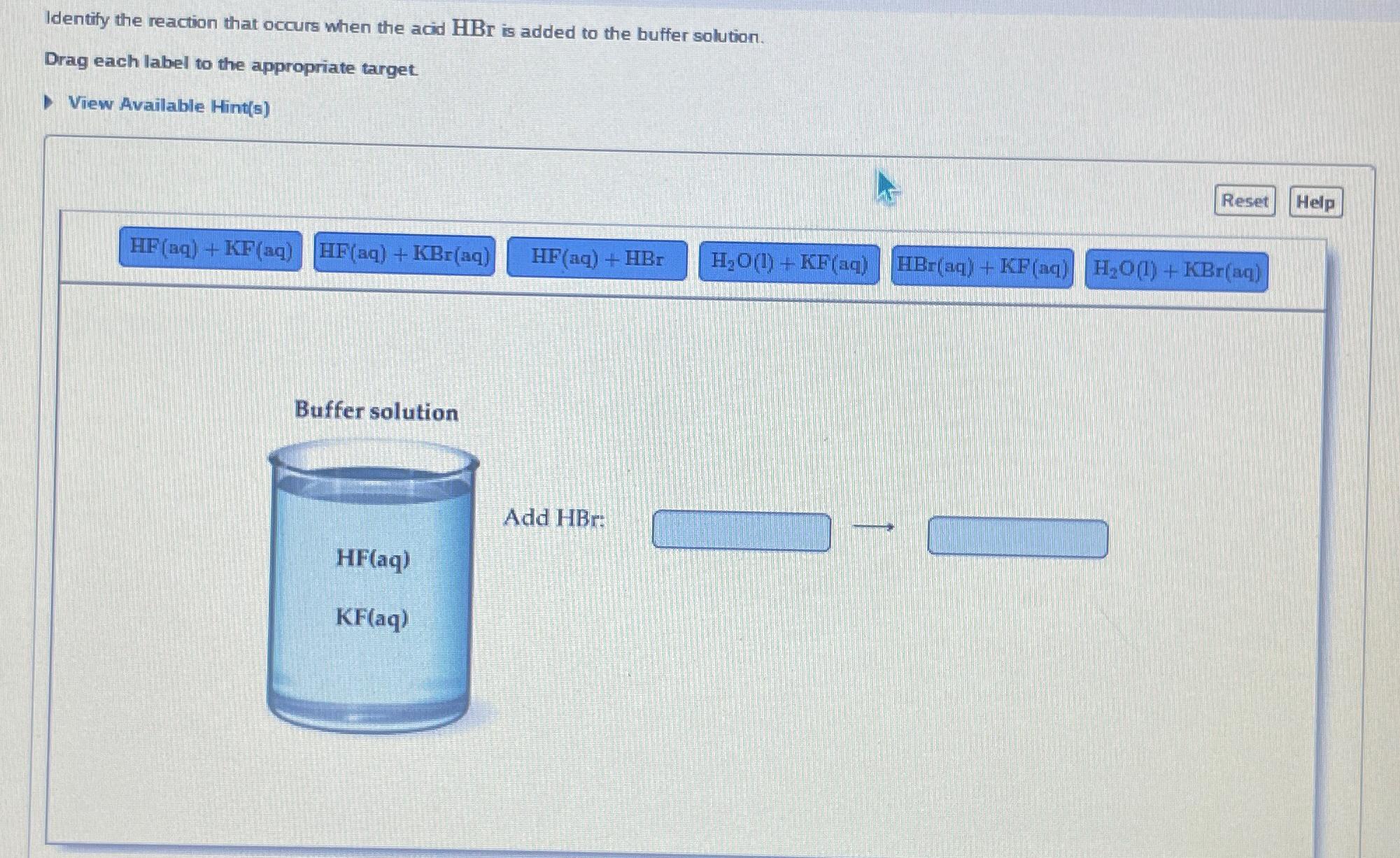 Solved Identify the reaction that occurs when the acid HBr | Chegg.com
