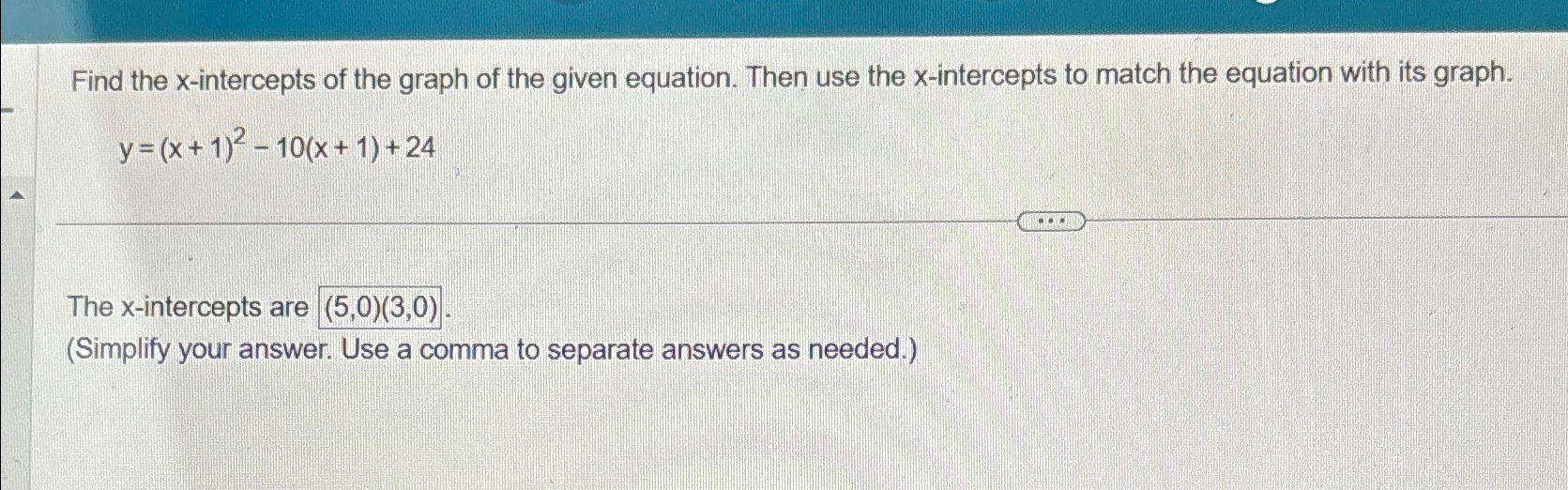 Solved Find the x-intercepts of the graph of the given | Chegg.com