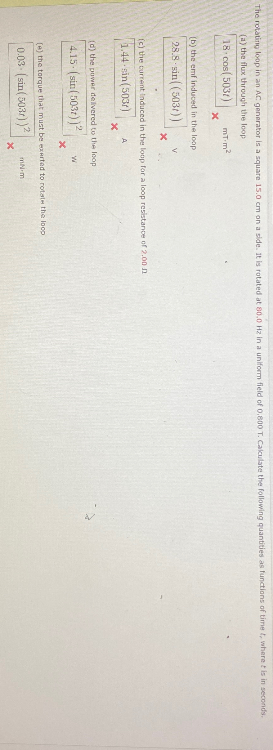 Solved The rotating loop in an AC generator is a square | Chegg.com