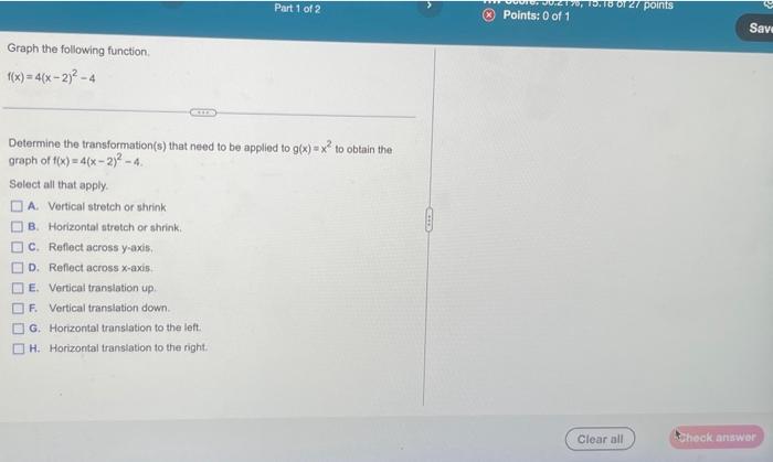 Solved Graph the following function. g(x)=(x+2)2 Use the | Chegg.com