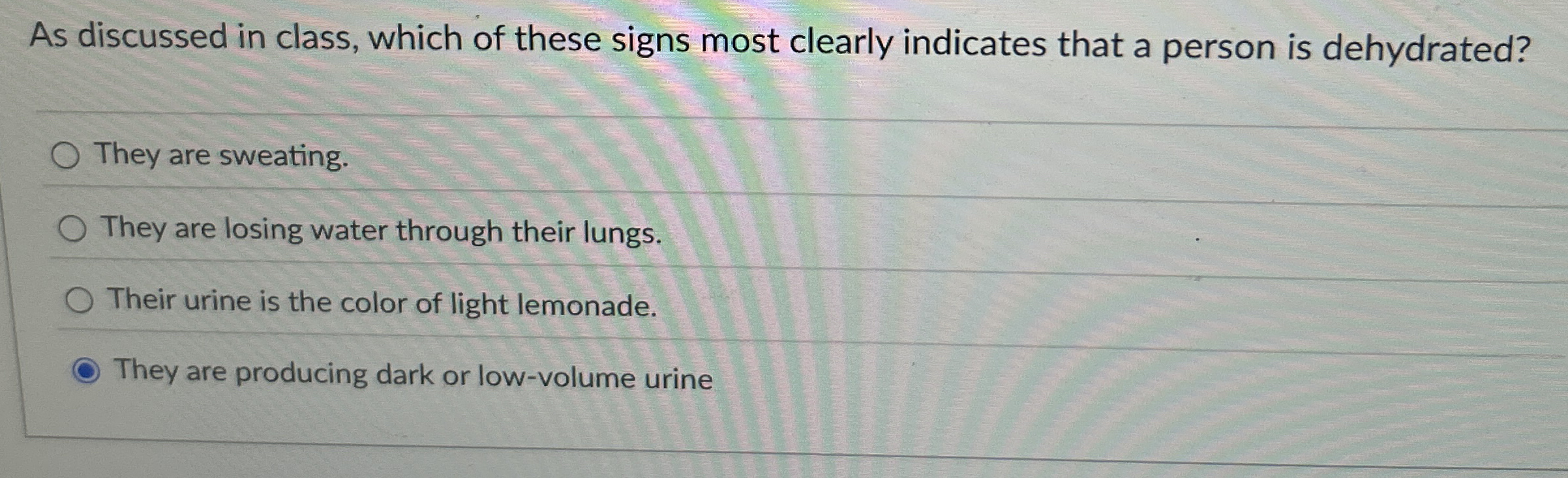 Solved As discussed in class, which of these signs most | Chegg.com