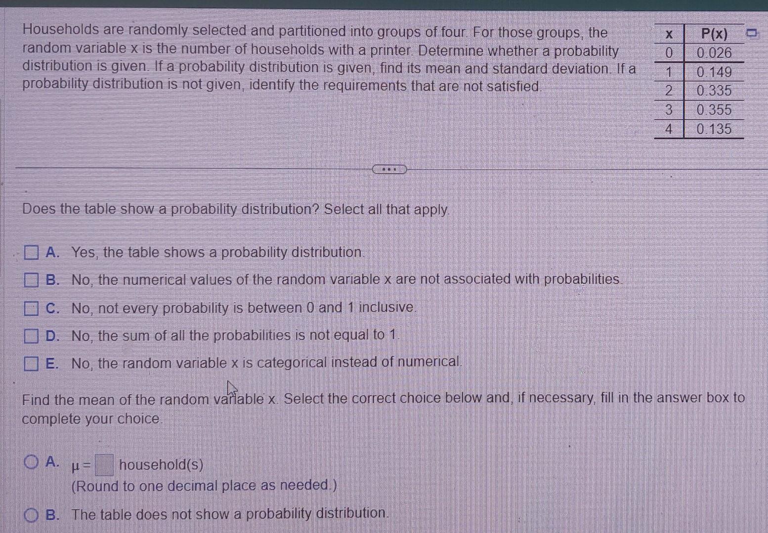 Solved Households are randomly selected and partitioned into | Chegg.com
